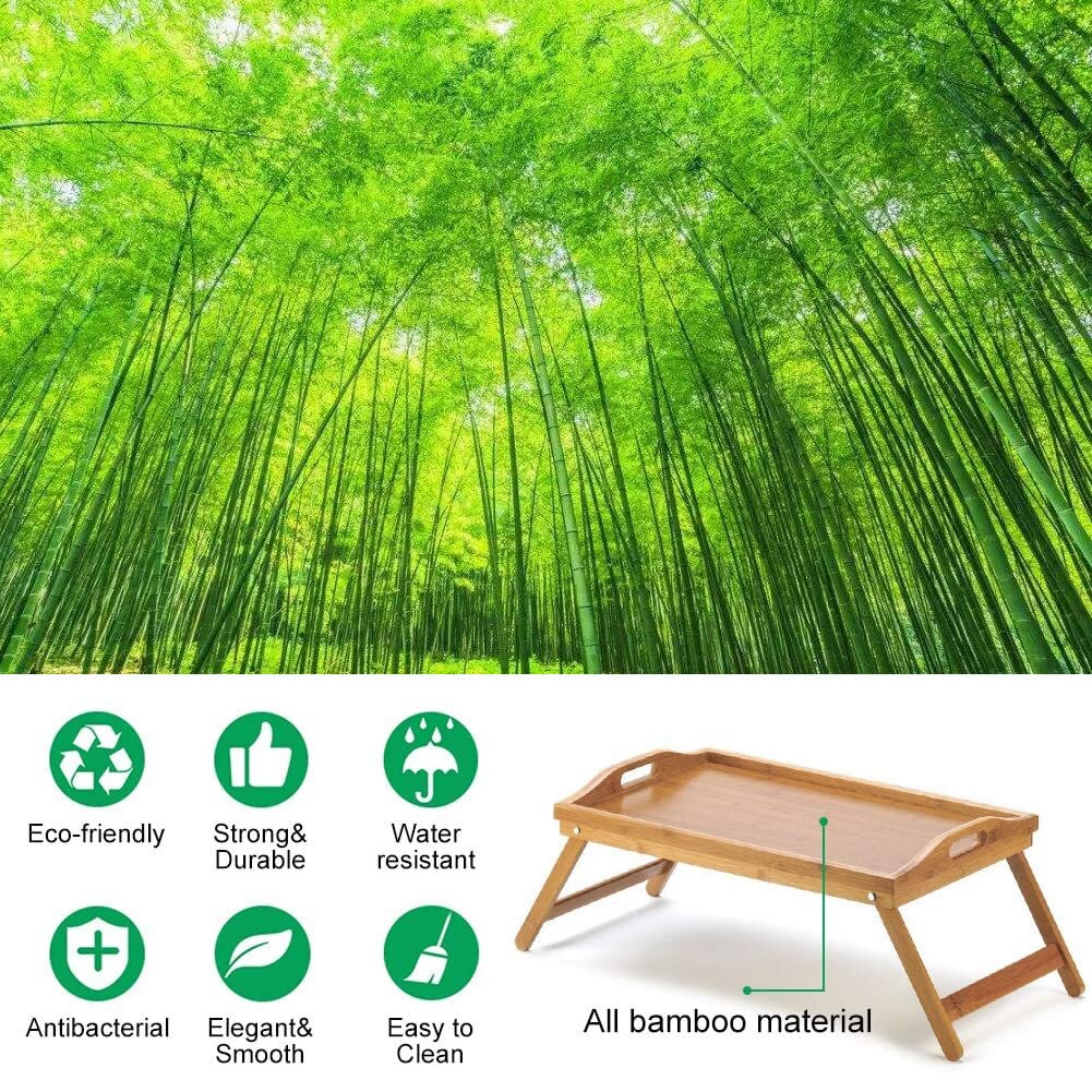 Bamboo Bed Tray for Eating, Breakfast in Bed Tray ... – Grandado
