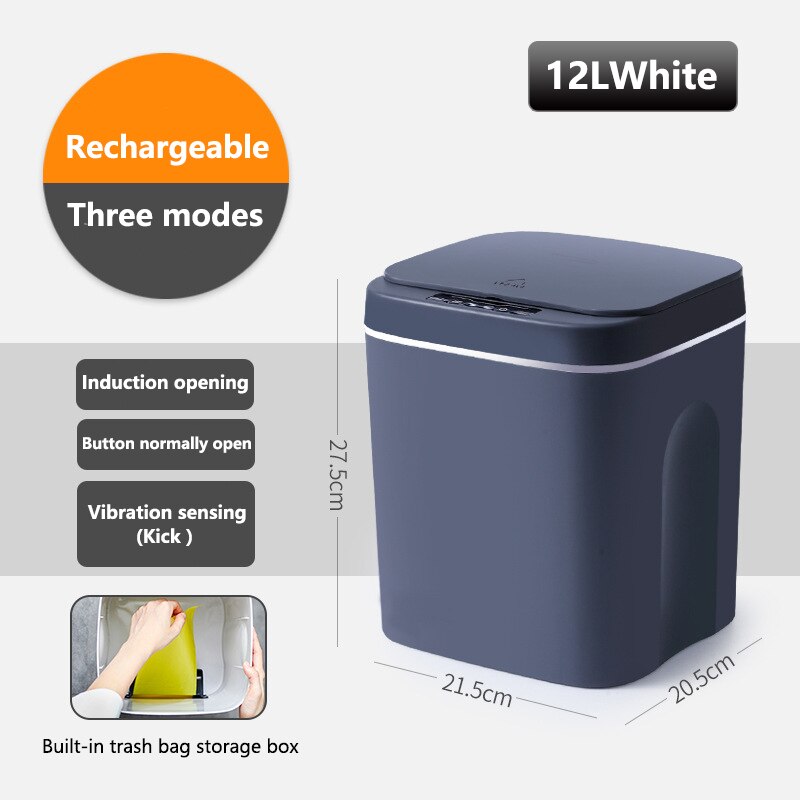 16L Smart Sensor Trash Can Trash Can With LED ligh... – Vicedeal