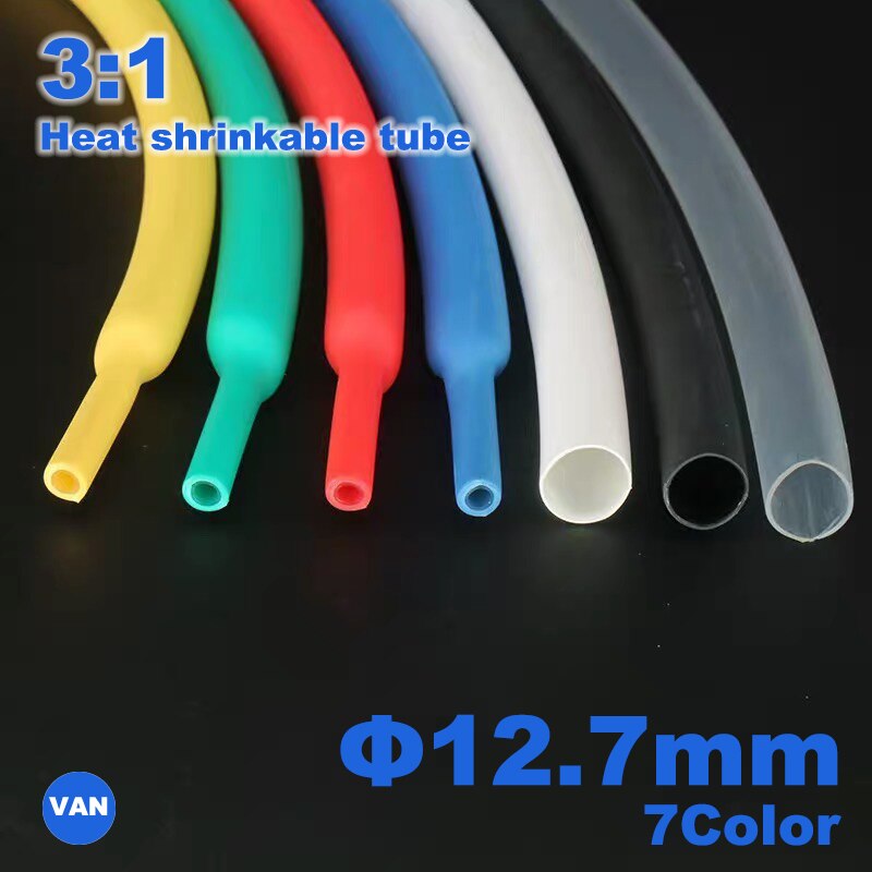 12.7mm 1meter 3:1Heat Shrink Tube with Glue ratio ... – Grandado