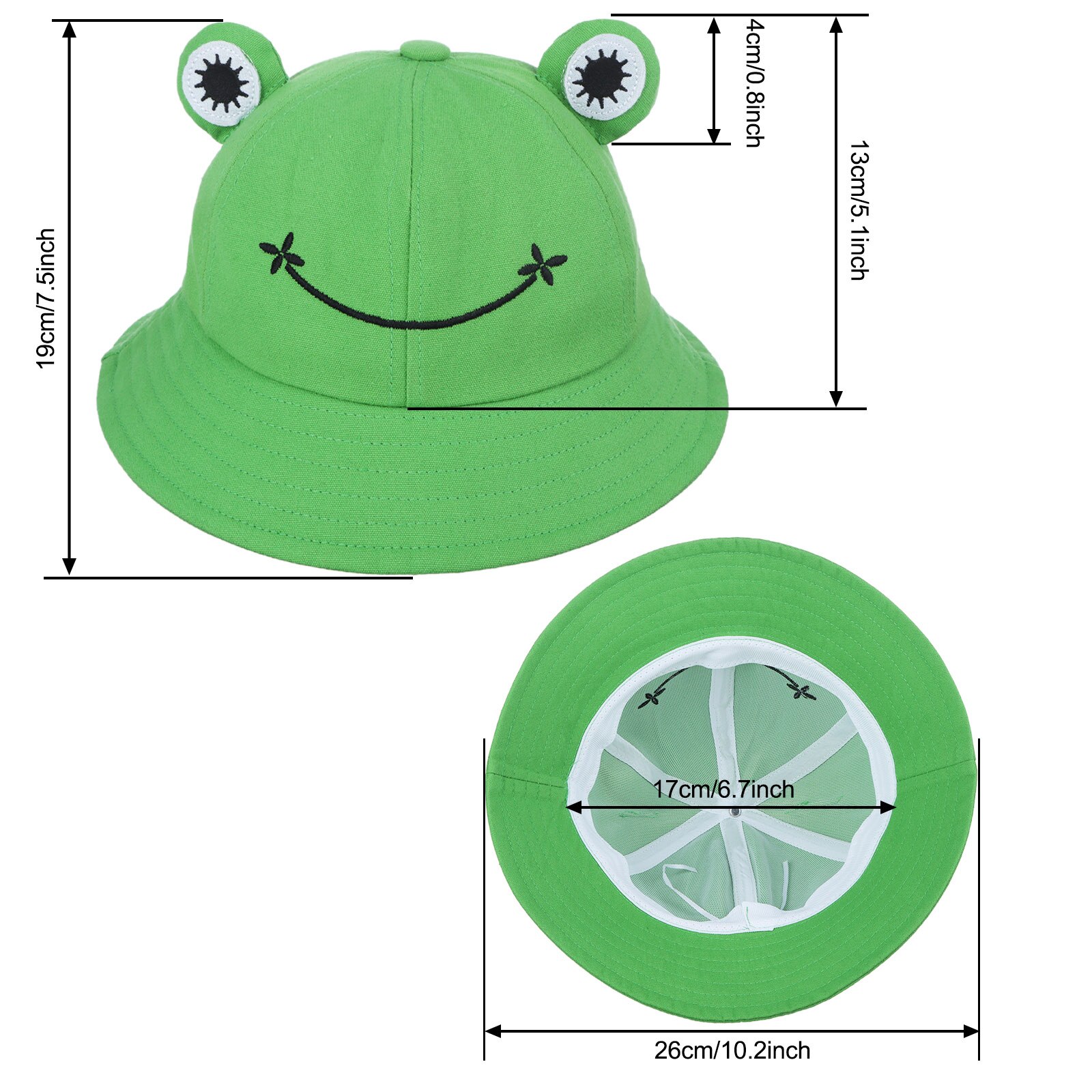 Frog Bucket Hats Frog Shape Summer Fisherman Hats ... – Grandado