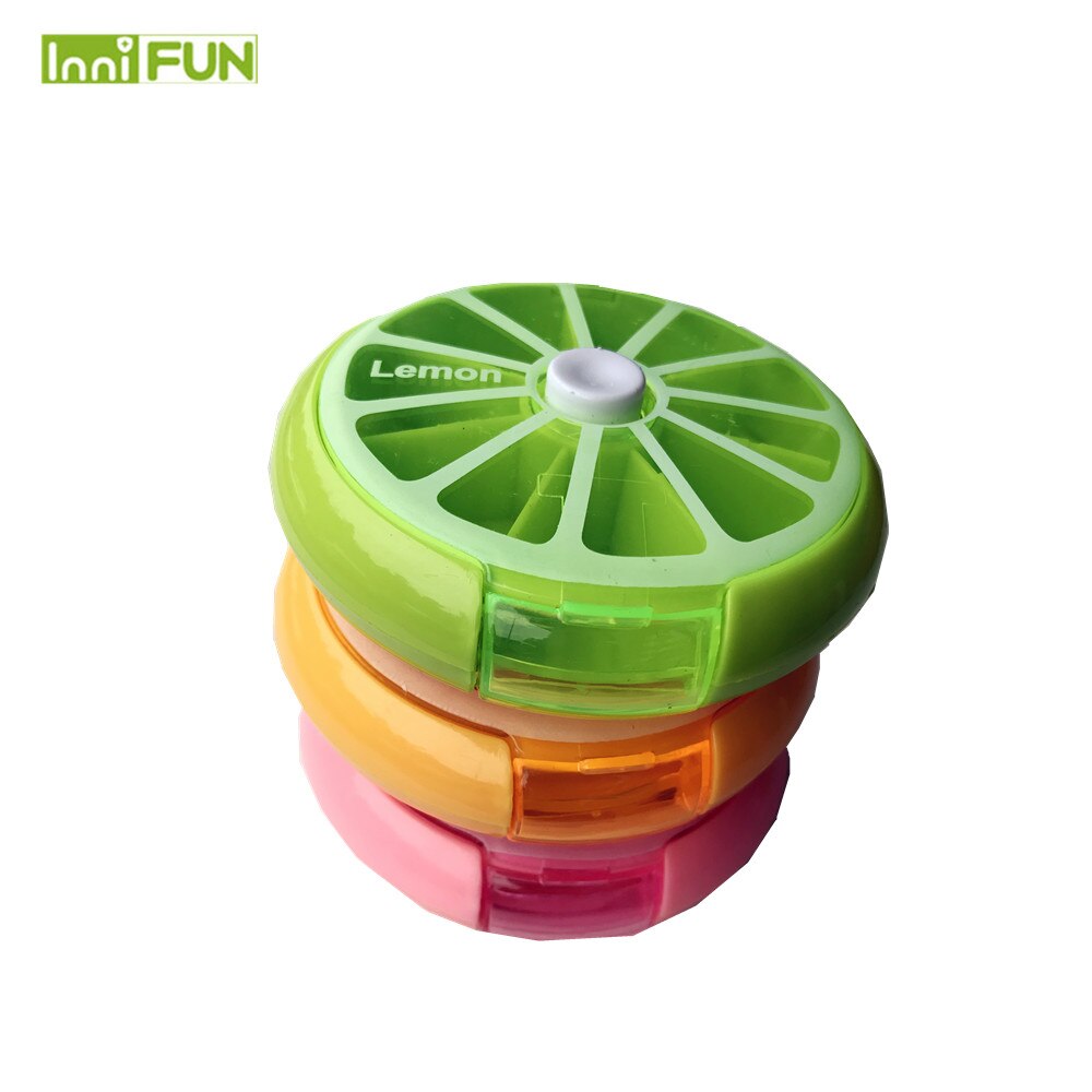 Wekelijkse Roterende Pillendoos Reizen Pil Case Sp... – Vicedeal