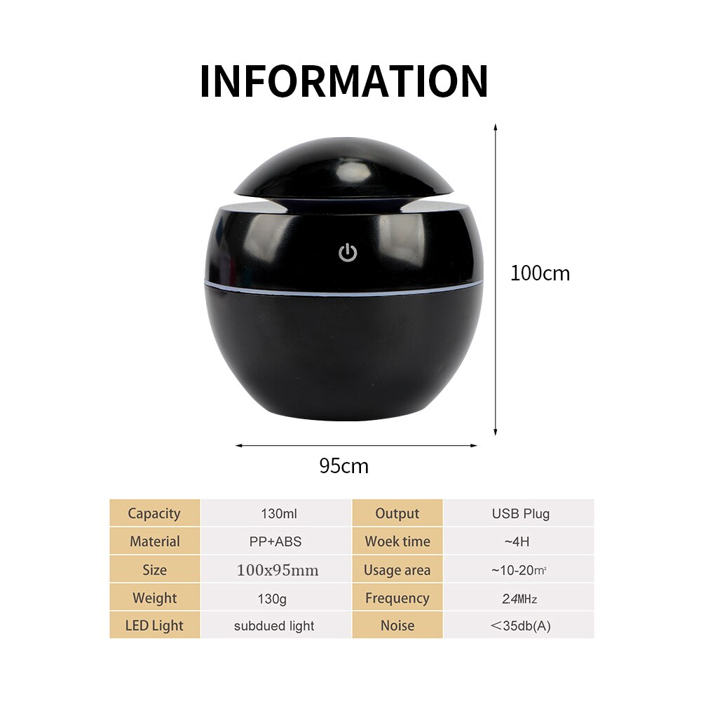 130ml min aromaterapi diffuser luftfugter usb arom... – Vicedeal