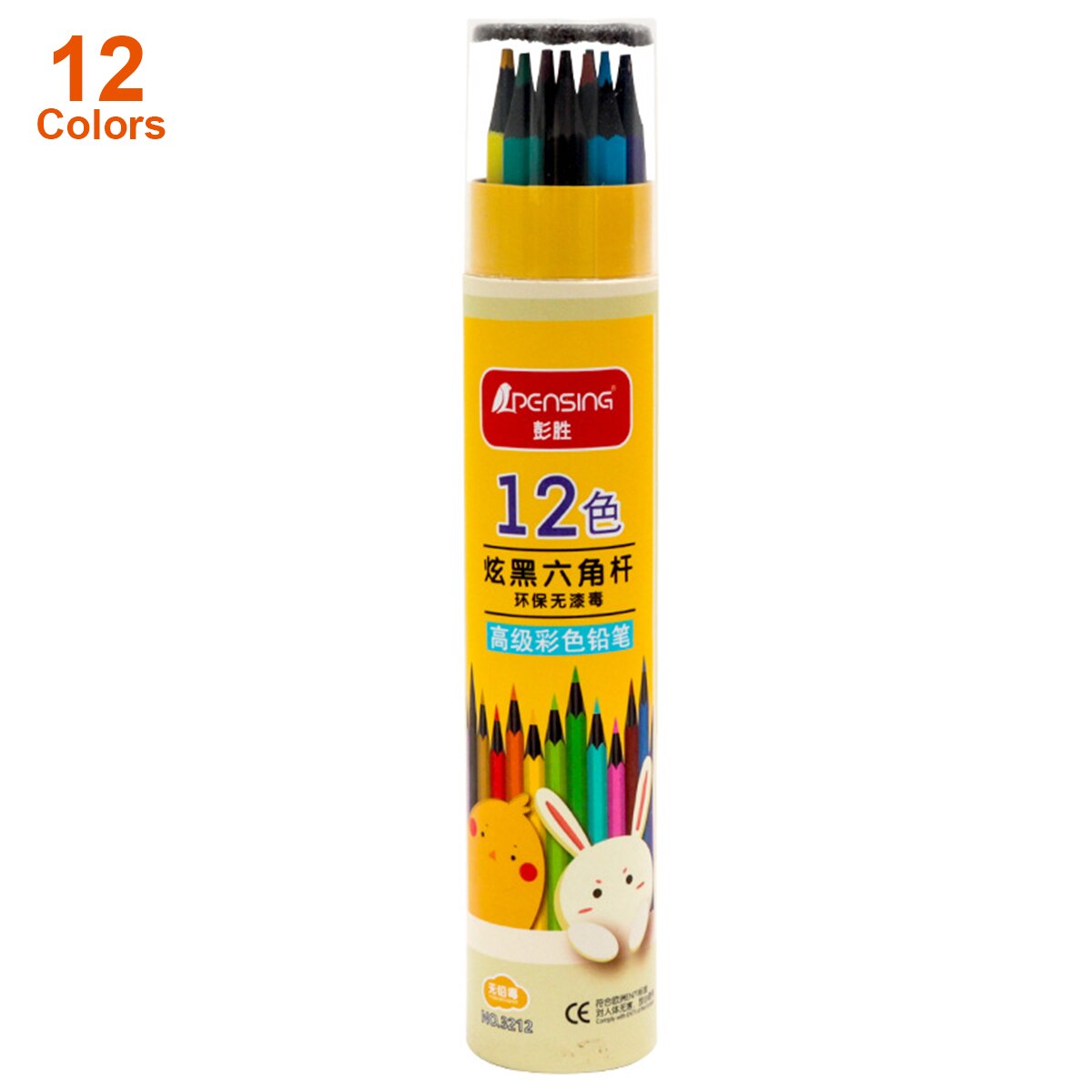 Colored Peccils 12/24pcs Cartoon Animal Colored Pe... – Grandado