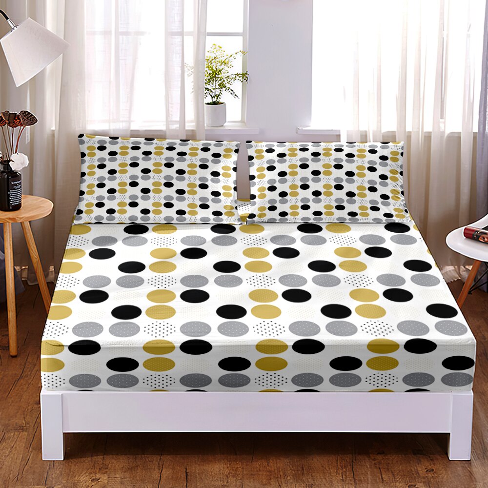 Custom Modern3D Print Colorful Dots Fitted Sheet E... – Grandado