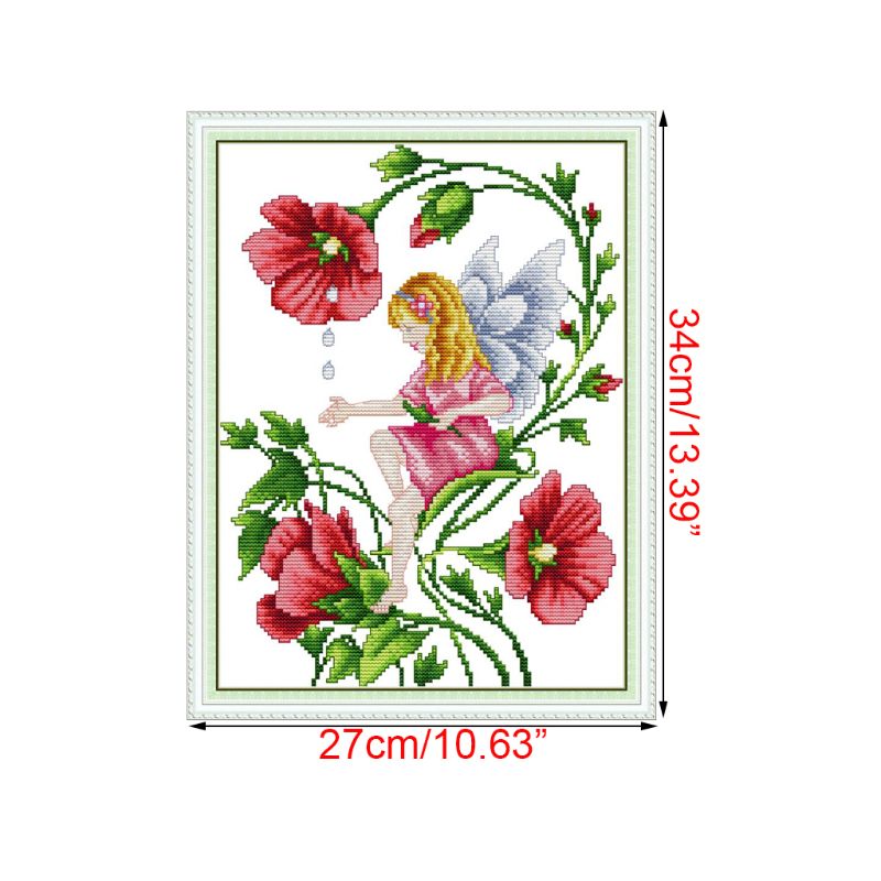Flower Fairy Handmade Needlework Counted 14CT Prin... – Grandado