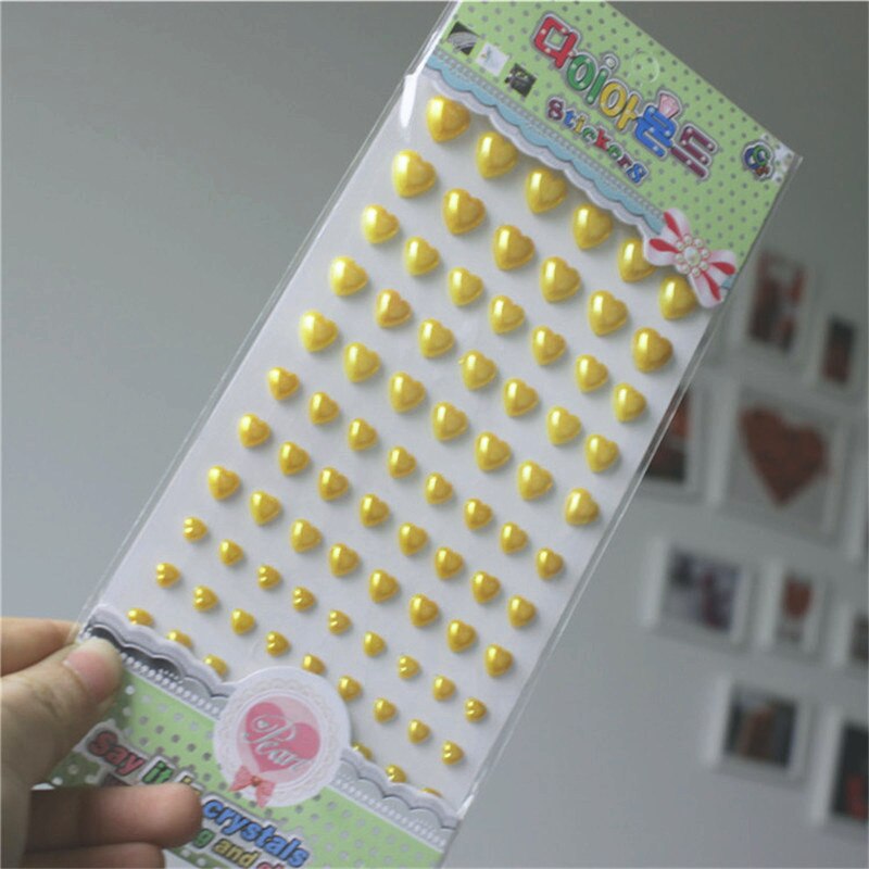 Scrapbook Sticker Self Adhesive 3d Acrylic pearl H... – Grandado