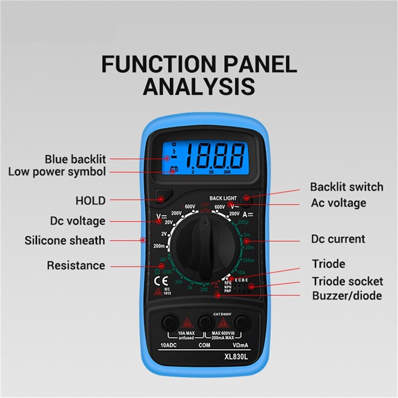 XL830L Digitale Multimeter Mini LCD Digitale Multi... – Vicedeal