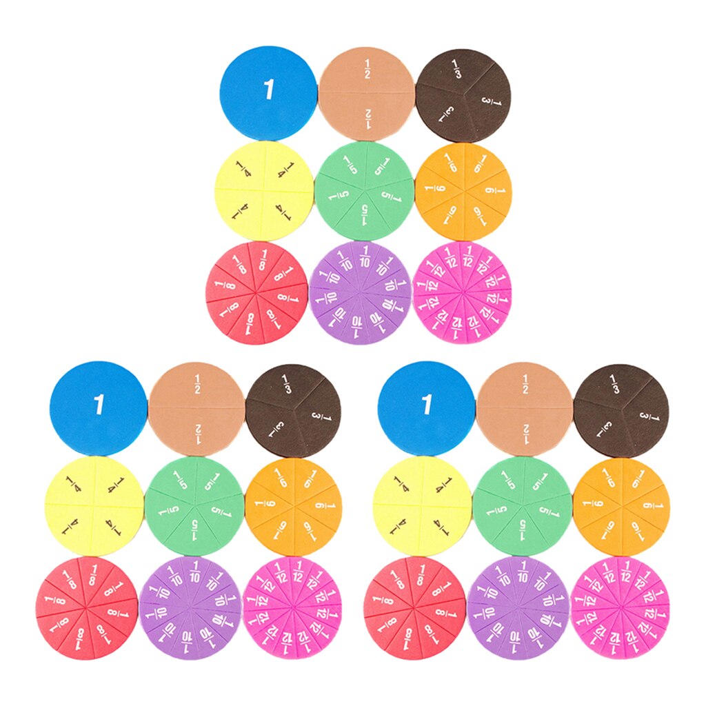 153pcs Rainbow Circular Fractions Tiles Toys Kids ... – Grandado