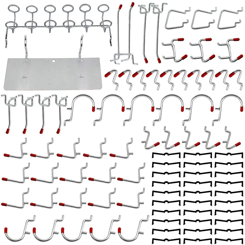 86 Piece Pegboard Hooks Organizer Assortment with ... – Grandado