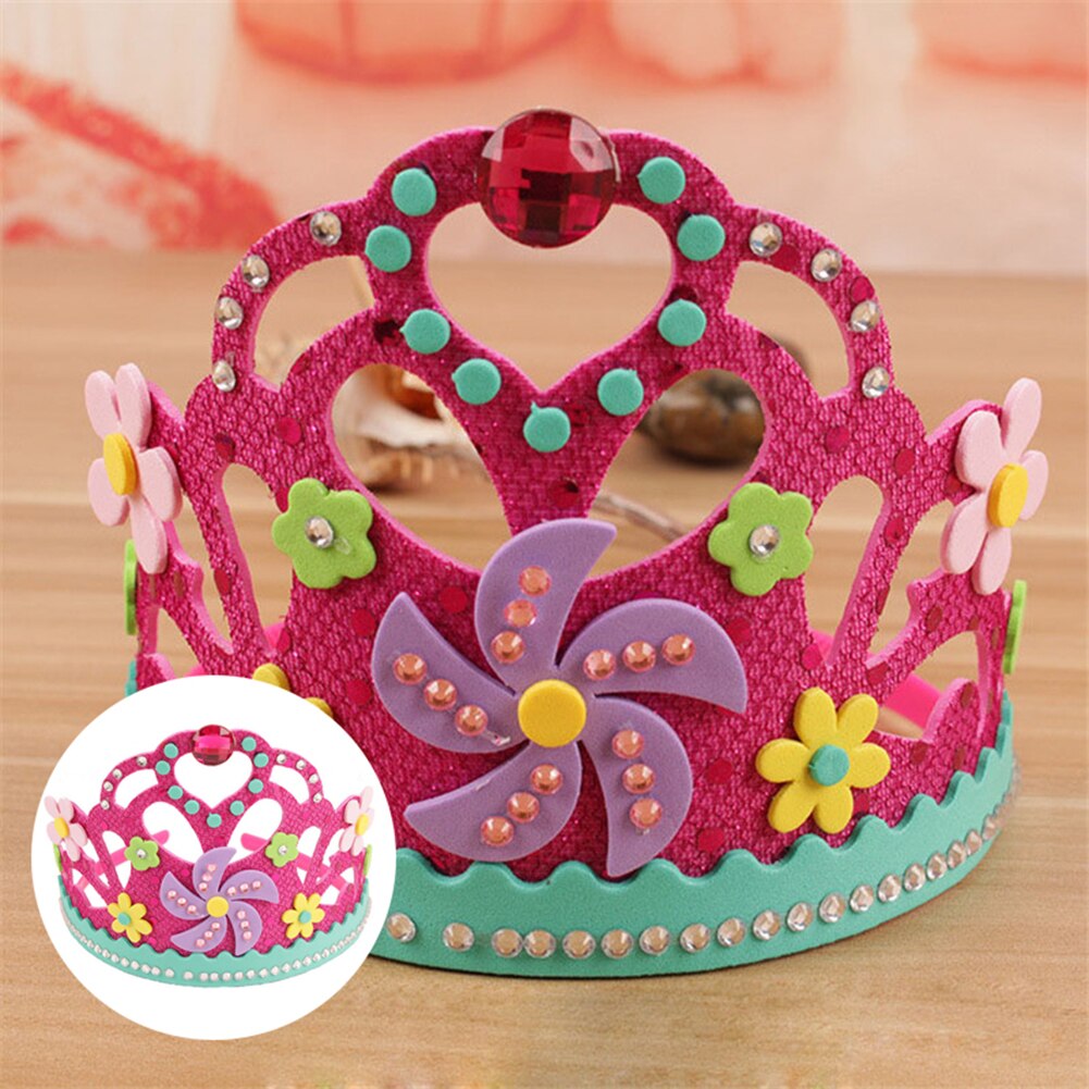 Kids DIY Crown Toy Flowers Stars EVA Foam Paper Se... – Grandado