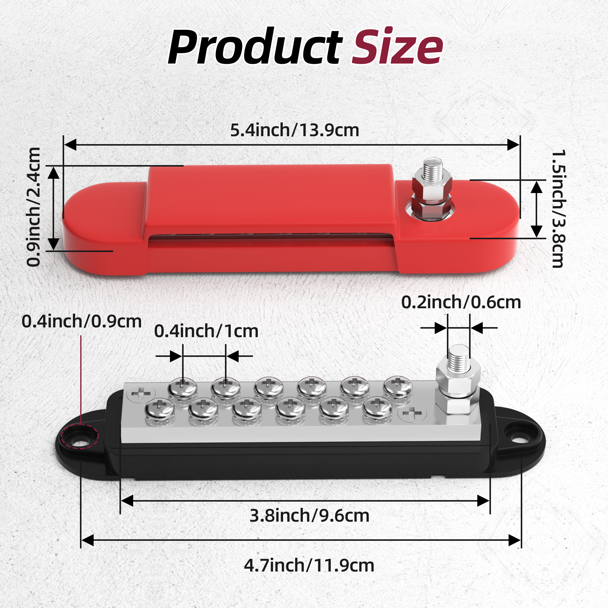 150A Power Distribution Block 12V Marine Bus Bar 1... – Grandado