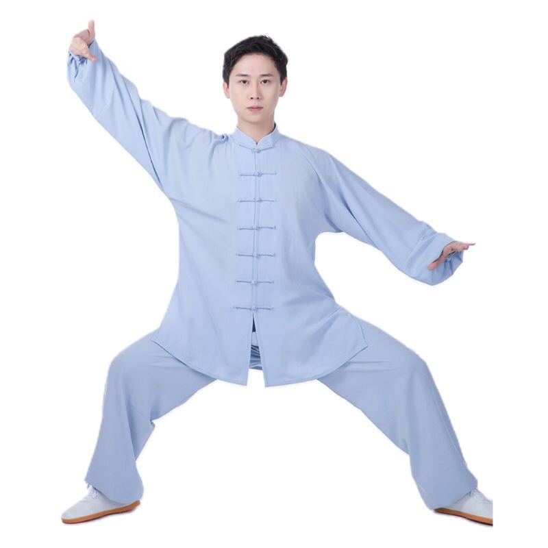 Women Men Chinese Traditional Tai Chi Uniform Faux... – Grandado