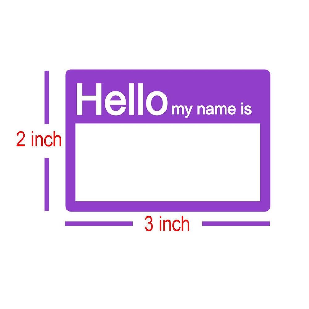 2021New Hello My Name Is Stickers Badges NameTag L... – Grandado