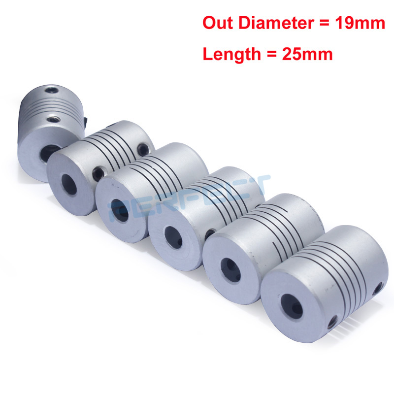 D19L25 3/4/5/6/6.35/8/10mm Aluminium Flexible Coup... – Vicedeal