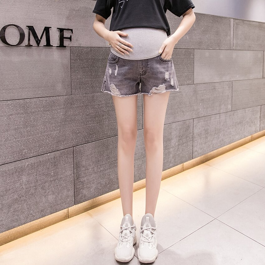 Pregnant women denim three-point pants summer deni... – Grandado