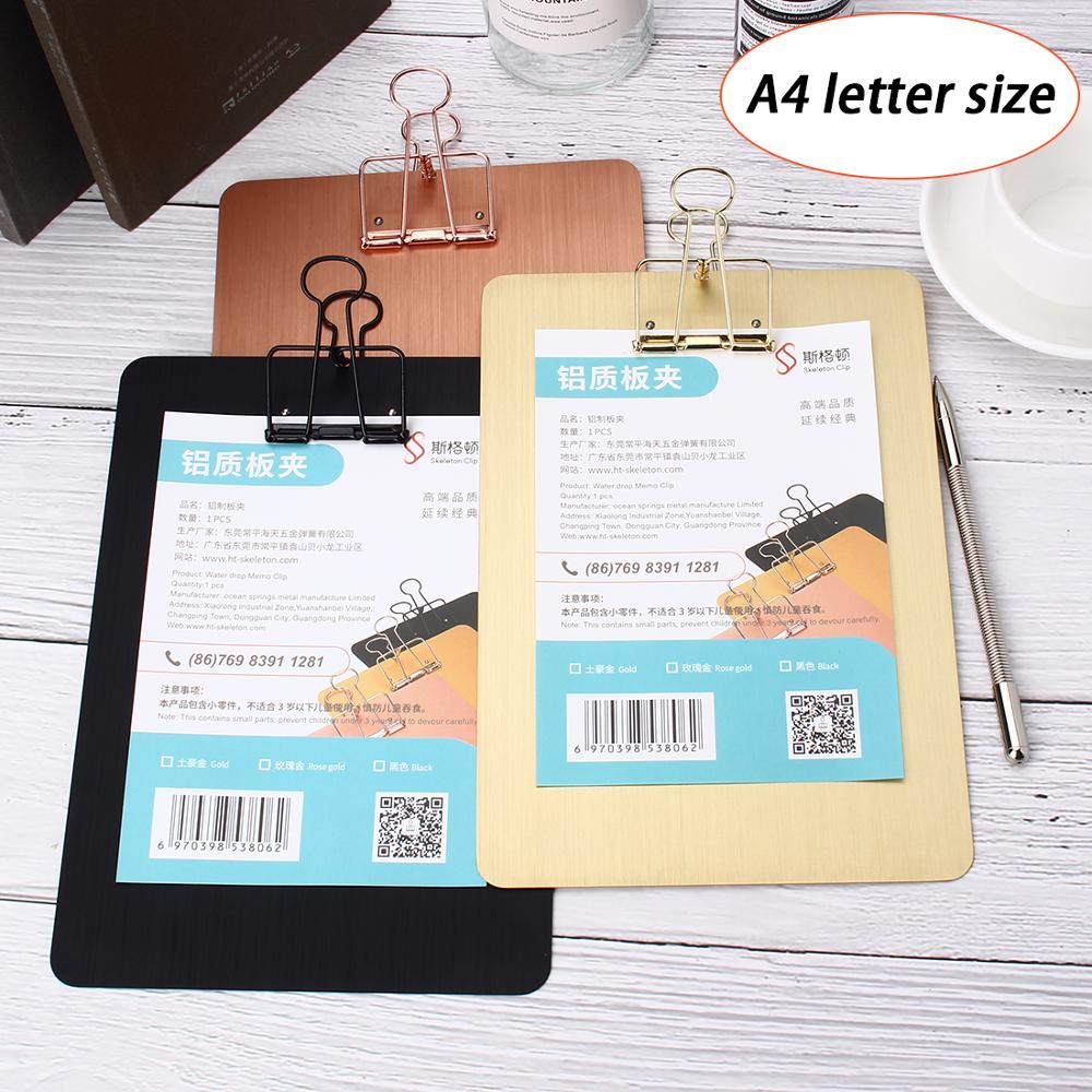 writing board clip aluminum alloy color menu A4 wr... – Grandado
