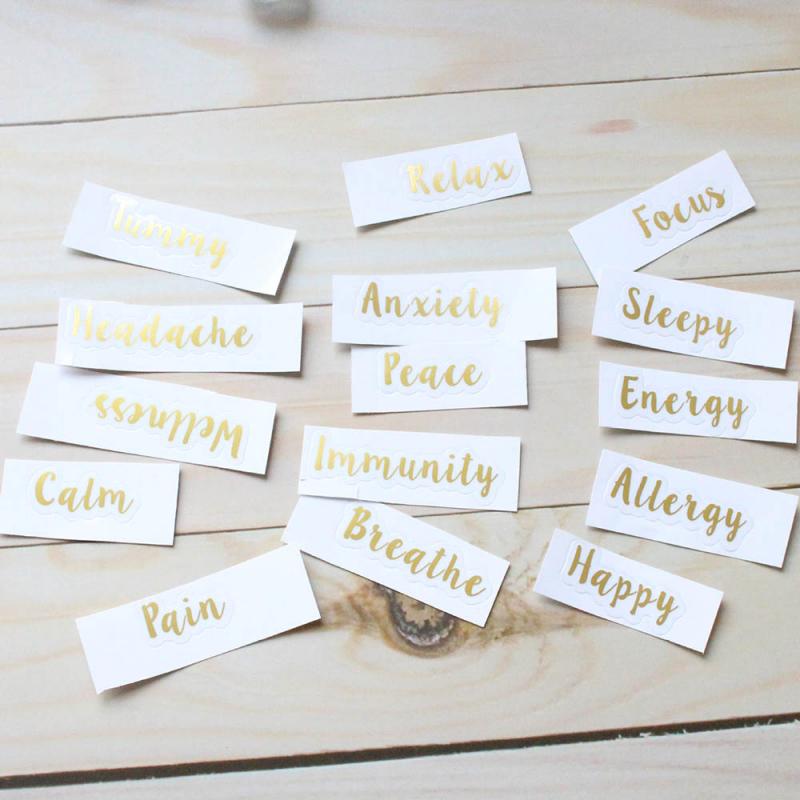 Gold Essential Oil Bottles Labels Body Stickers Ho... – Vicedeal
