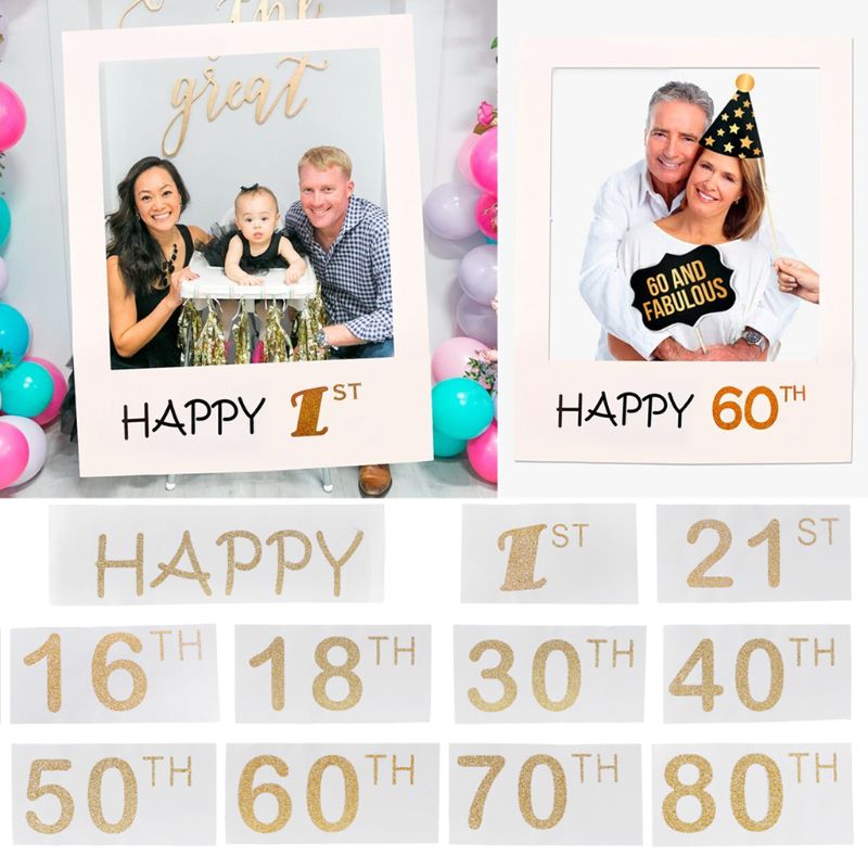 Paper Photo Booth Props Photo Frame 1st 40th Anniv... – Grandado