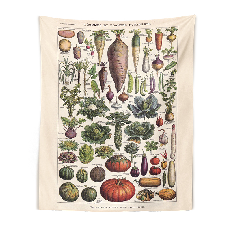 Vegetables and garden plant Tapestry Wall Hanging ... – Grandado
