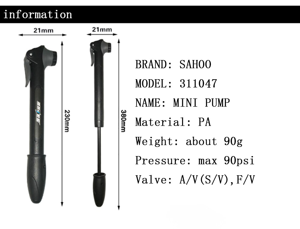 Sahoo av/fv ventil sykkeladaptere mtb road pump mi... – Grandado