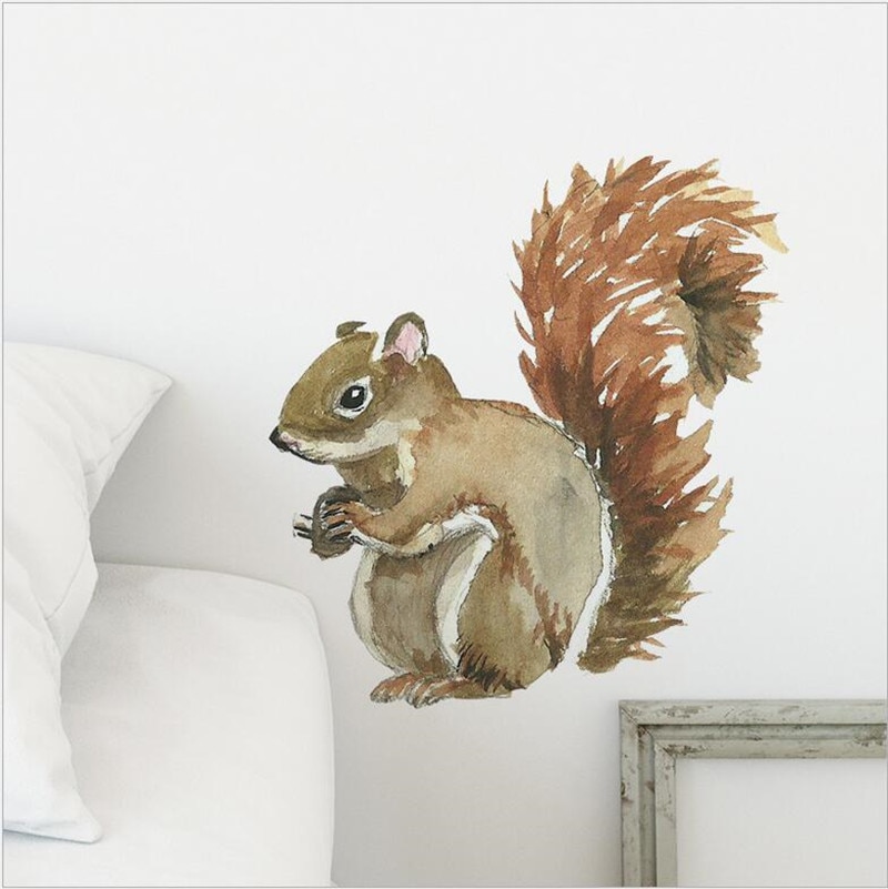 Cute squirrel Wall sticker for kids babyroom home ... – Grandado