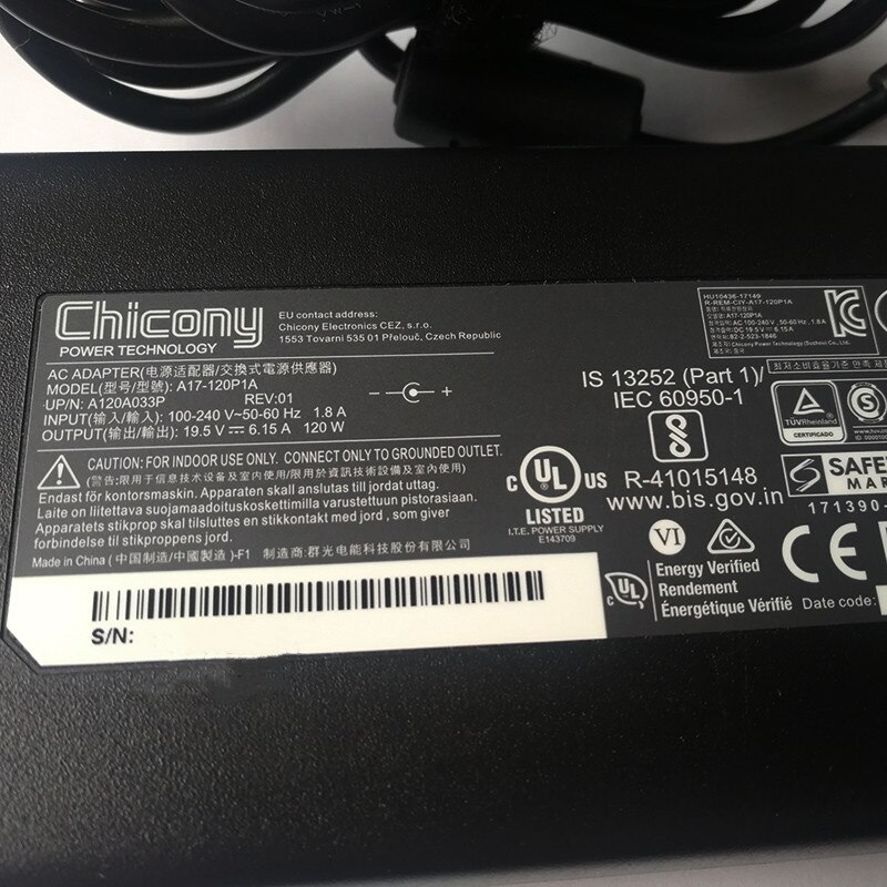 Genuine 19.5V 6.15A 120W Chicony A17-120P1A A120A0... – Grandado