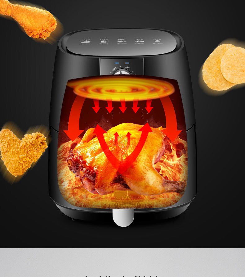 1350W 5L Health Fryer Cooker Smart Touch LCD Airfr... – Grandado