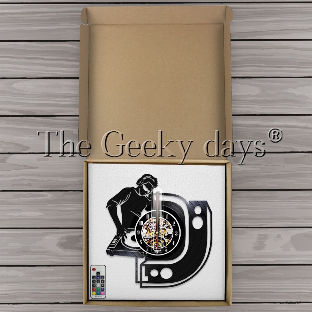 DJ Wall Clock Music Vinyl Record Wall Clock Modern... – Grandado