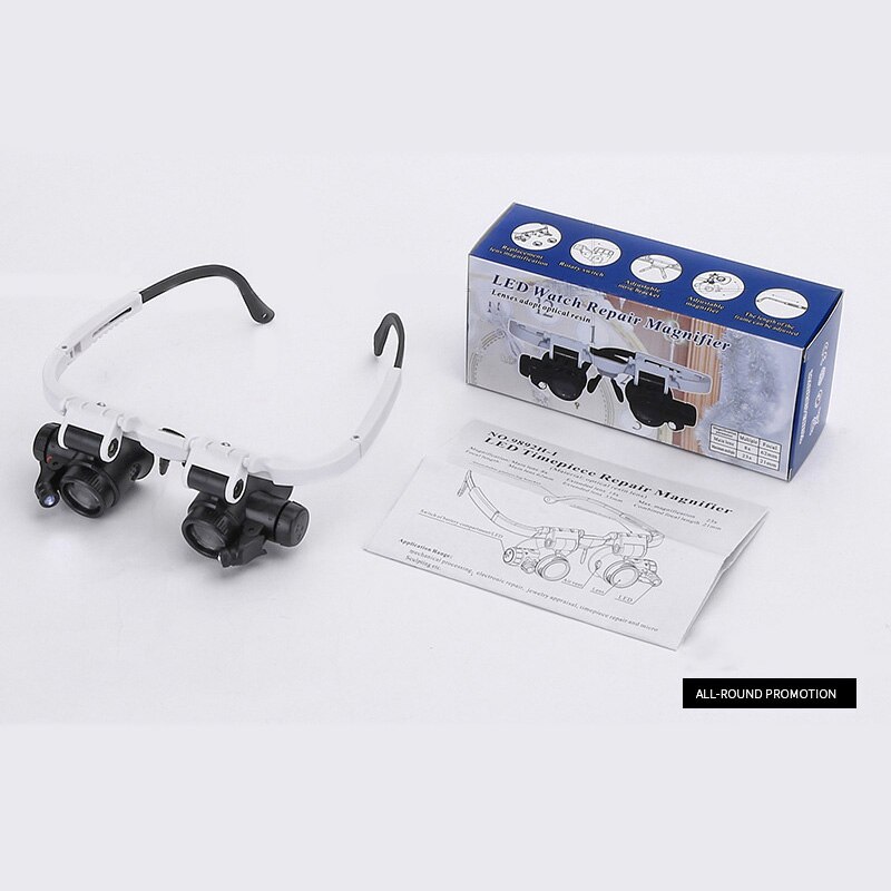 Head Mounted Glasses Magnifier With LED Light Magn... – Vicedeal