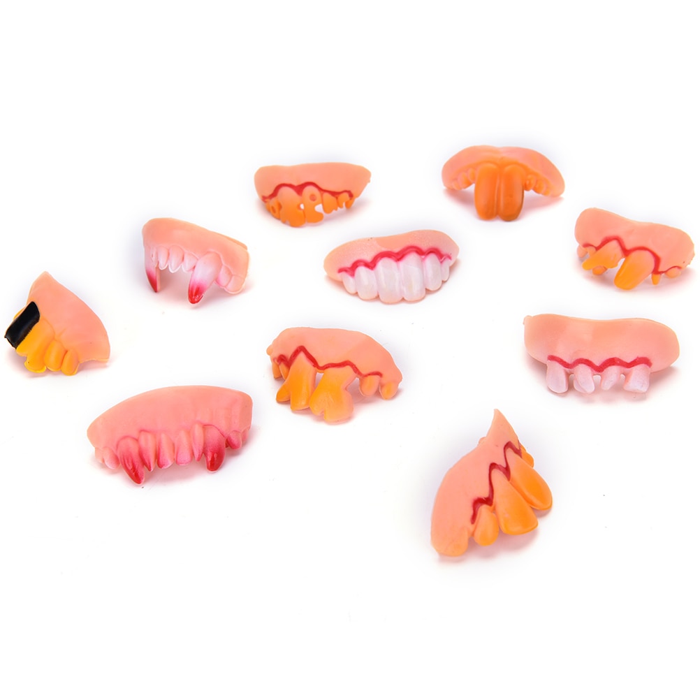 April Fool Halloween Funny False Teeth Gags Practi... – Vicedeal