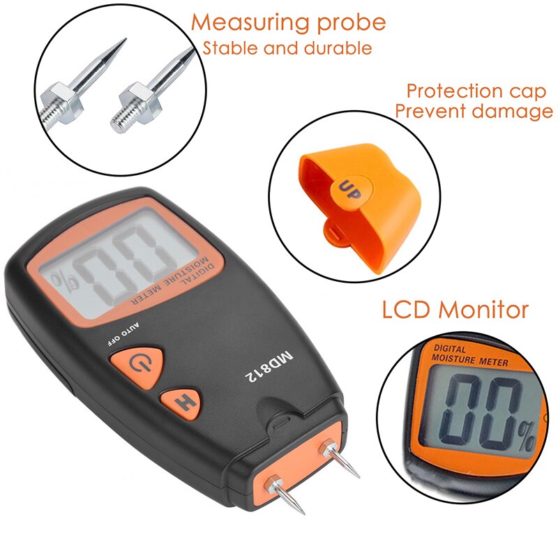 MD812 ABS Wood Moisture Meter Digital Wood Moistur... – Vicedeal