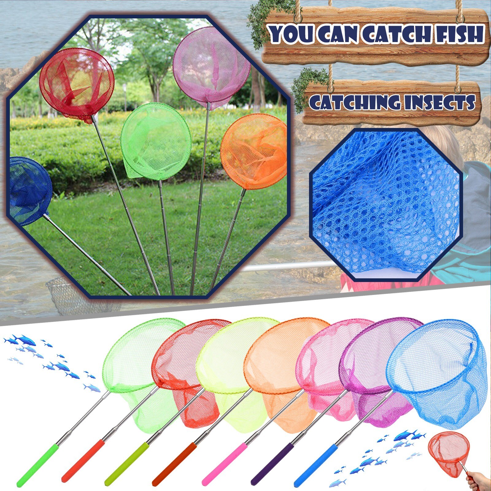 Intrekbare Kinderen Visnet En Insect Netto Opvouwb... – Vicedeal