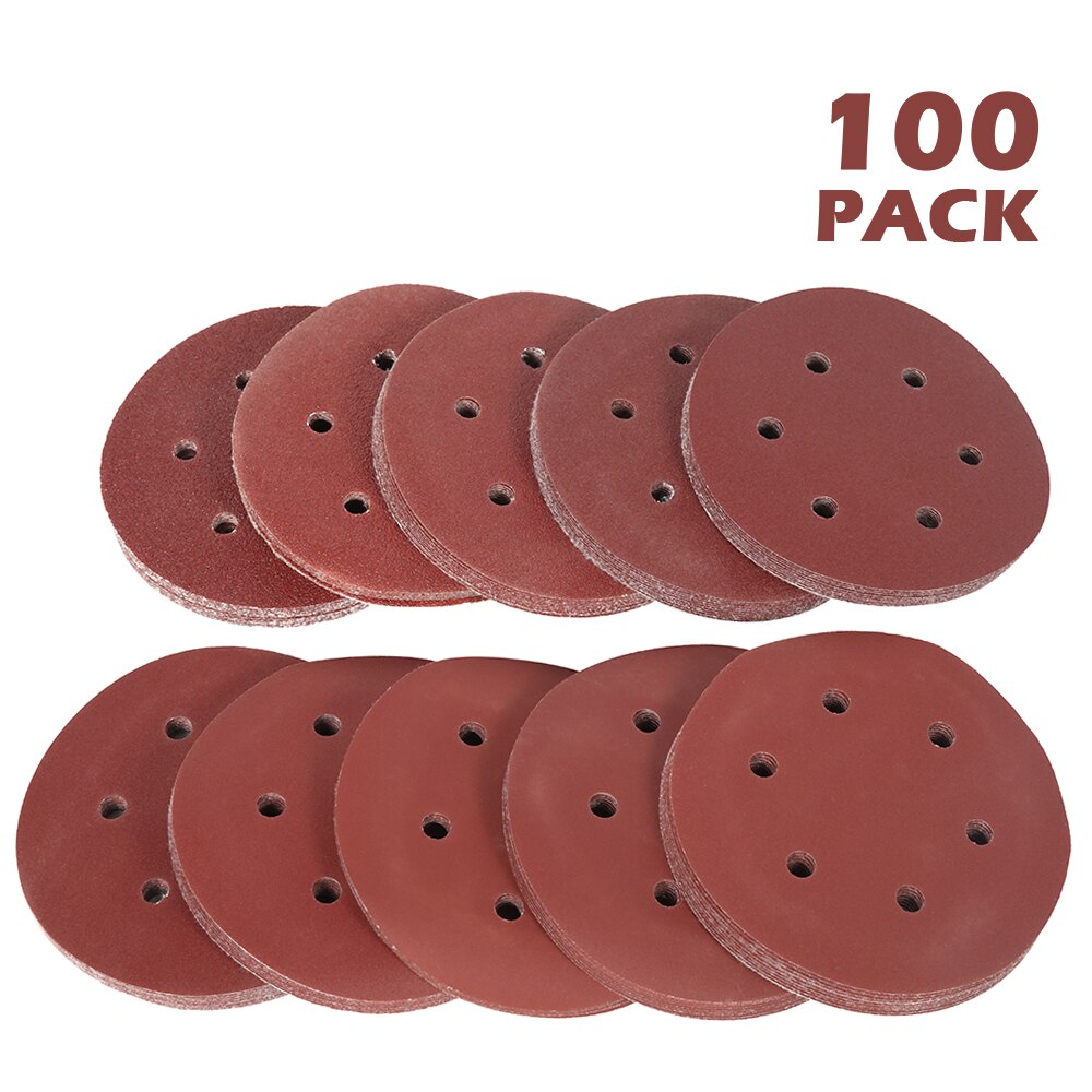 100pcs 150mm Sandpaper Six Hole Disk Sand Sheets G... – Grandado