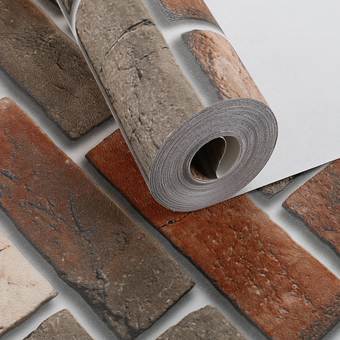 Moderne Vintage Baksteen Geweven Behang Voor Muren... – Vicedeal