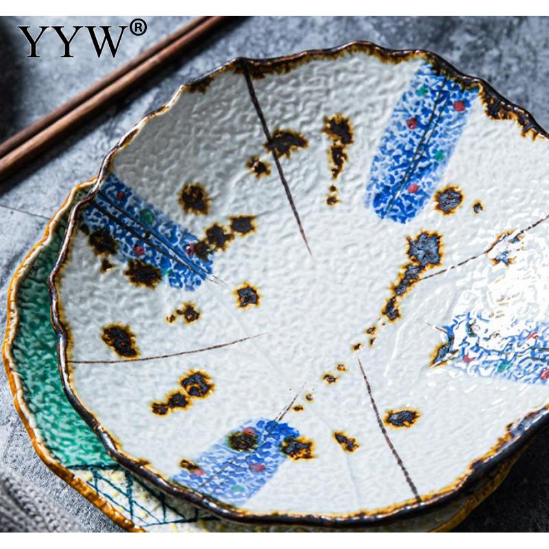 Hand-Painted Ceramic Plate Japanese Stone Pattern ... – Grandado