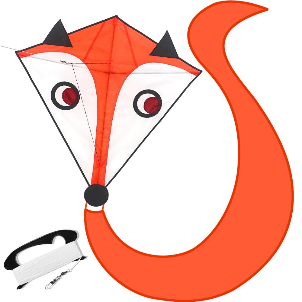 Emmakites 82cm diamond kite mr. fox easy flyer sin... – Grandado