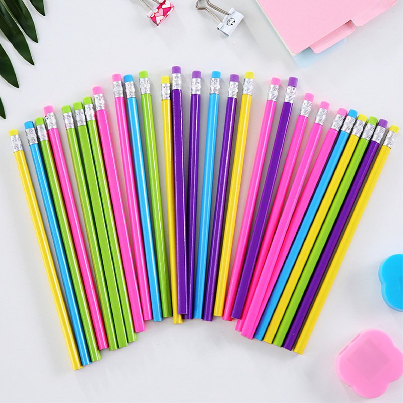100Pcs Houten Potlood Candy Kleur Driehoek Potlode... – Grandado