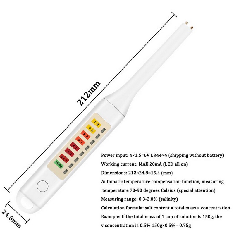 Food Salinity Tester Concentration Meter Food Salt... – Grandado