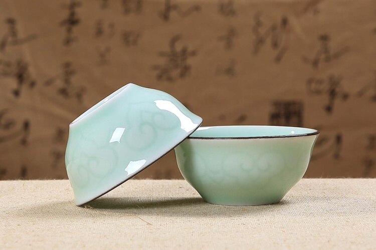 Ceramic Embossed Goldfish Cup Handpainted Teacup L... – Grandado