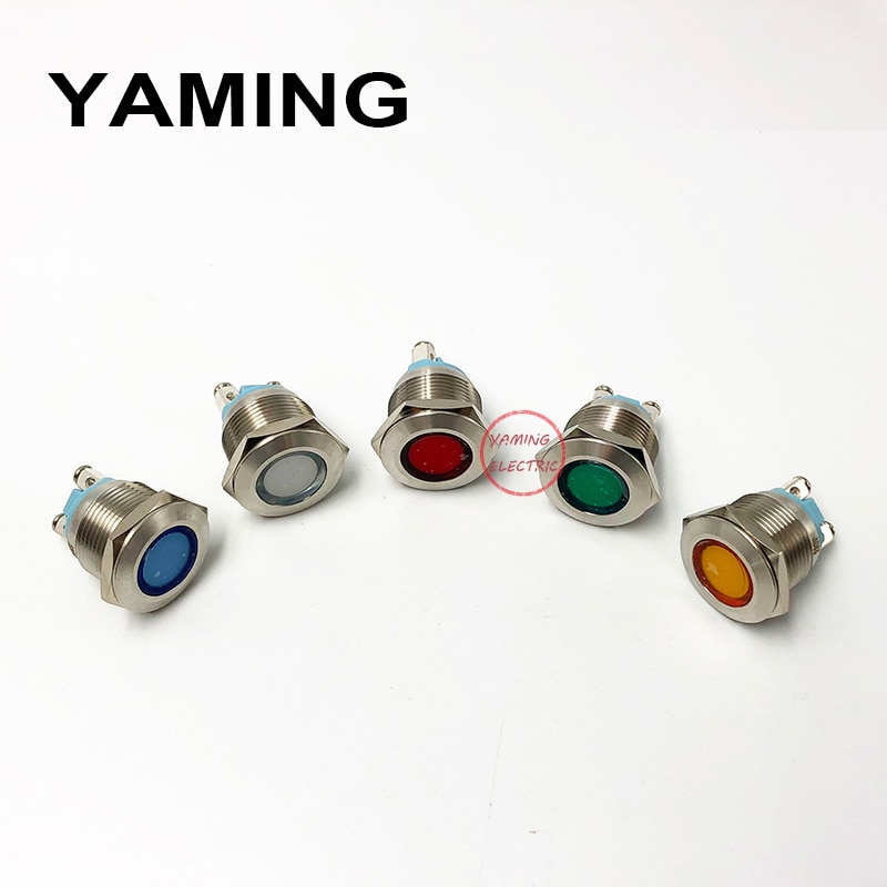 19mm led metal indikator lys vandtæt signal lampe ... – Grandado