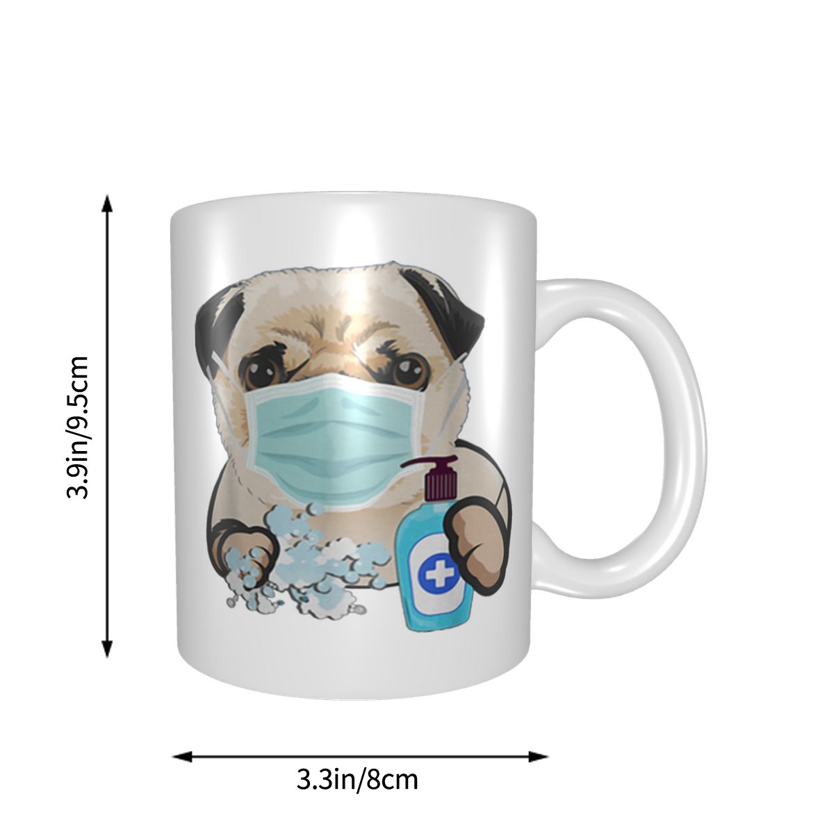 Pug Face Handwashing Dog Lover Mug Coffee Cup Coff... – Grandado