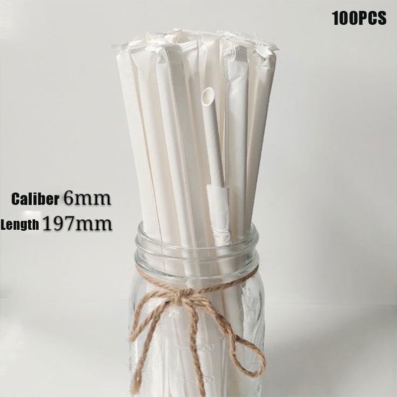 100pcs Paper Straws Retro Strip Biodegradable Drin... – Grandado