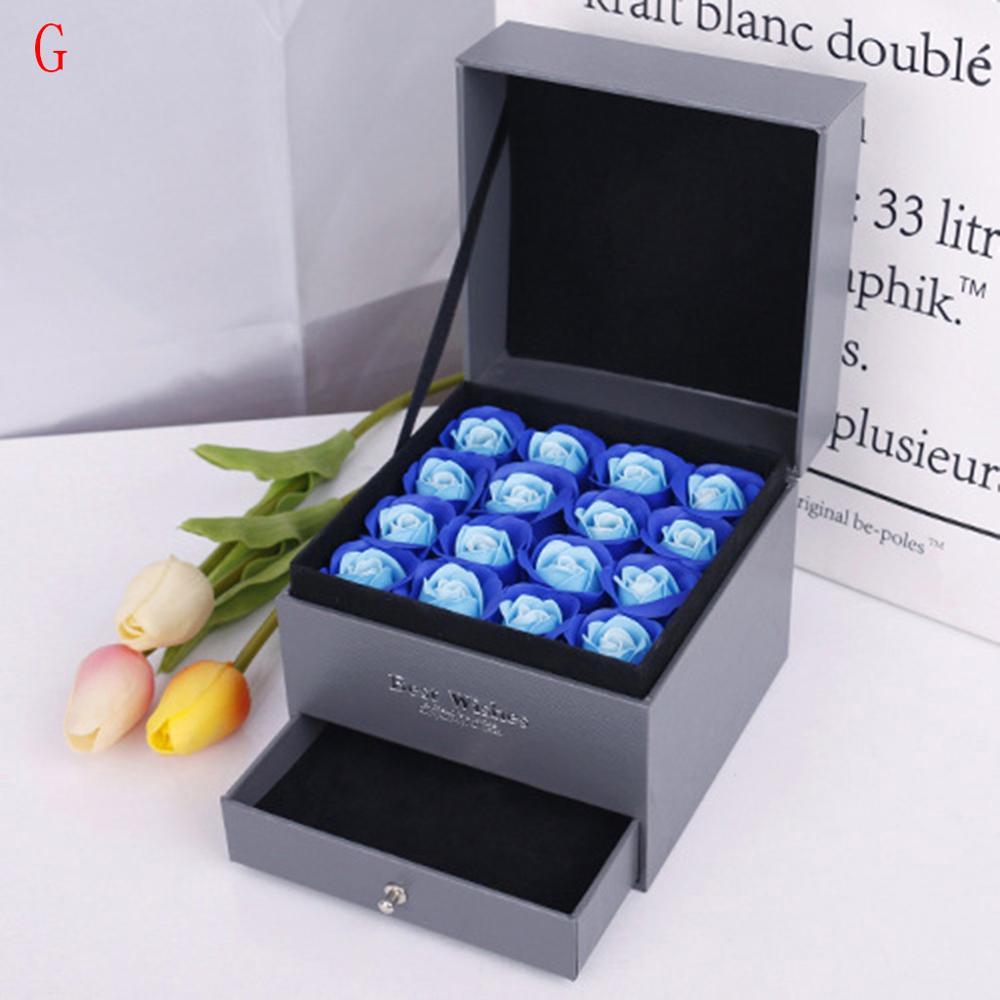 Soap Rose Flower Jewelry Storage Box Valentine's/ ... – Grandado