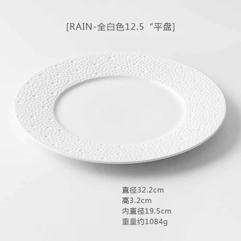 Simple Luxury Black and White Ceramic Western Food... – Grandado