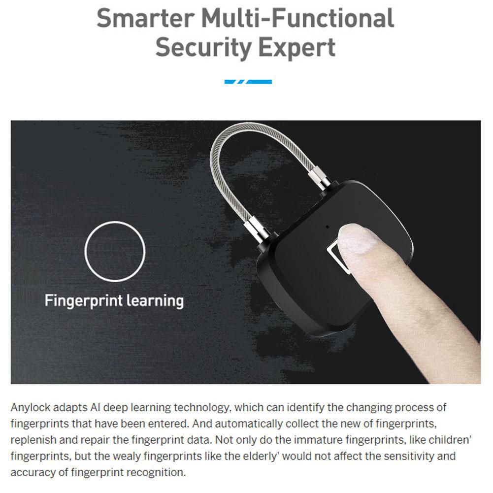 Smart Lock Fingerprint Outdoor Luggage Bag Padlock... – Grandado