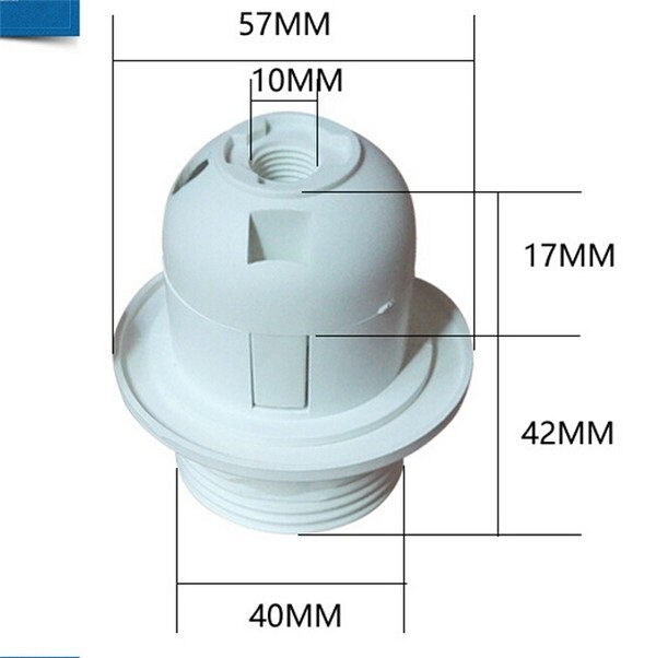 E27 base plastic Clip soort lamphouder E27 draad l... – Grandado