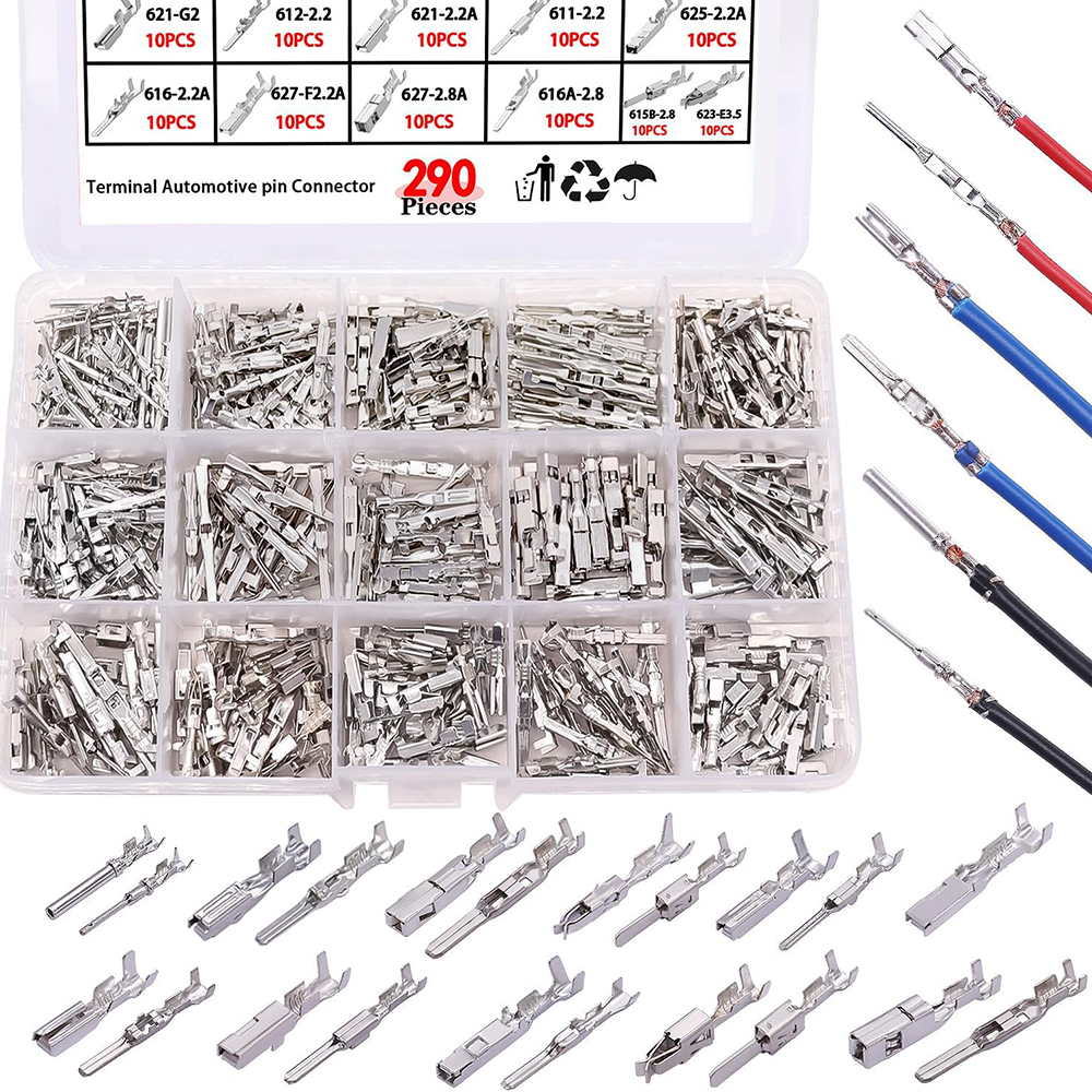 290PCS Auto Draht Terminal Pin Anschlüsse 1/1,5/1,... – Vicedeal