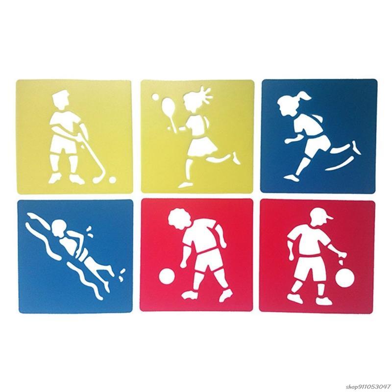 6Pcs Children DIY Painting Stencil Cartoon Templat... – Vicedeal