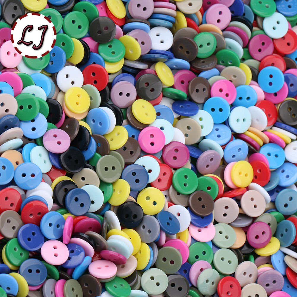 100pcs/lot Resin Button Round 2 Holes 12mm Dia sew... – Grandado
