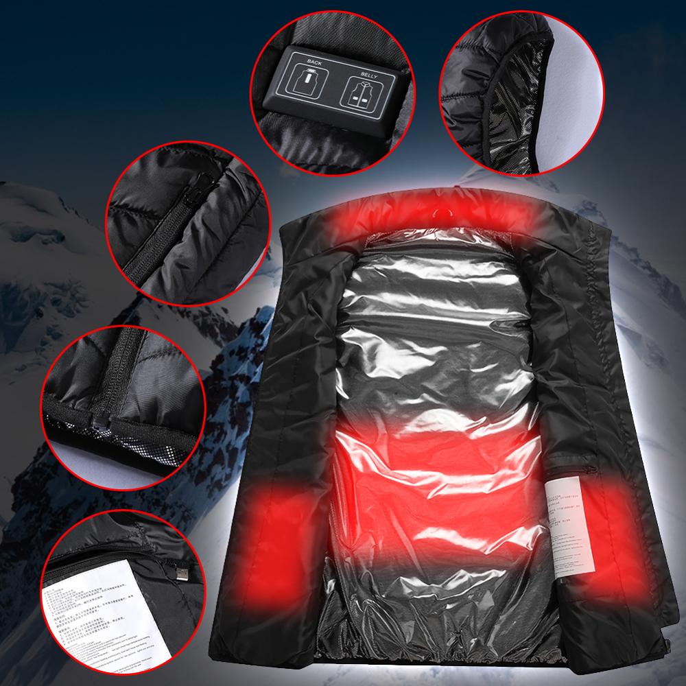 4-Zone Heating Vest Jacket USB Men'S Winter Intell... – Grandado